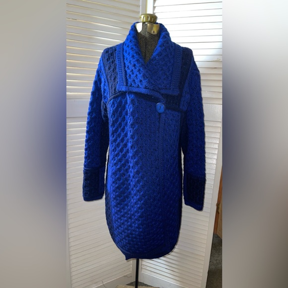 Aran Crafts | Sweaters | Aran Craft Merino Wool Long Cardigan Sweater ...